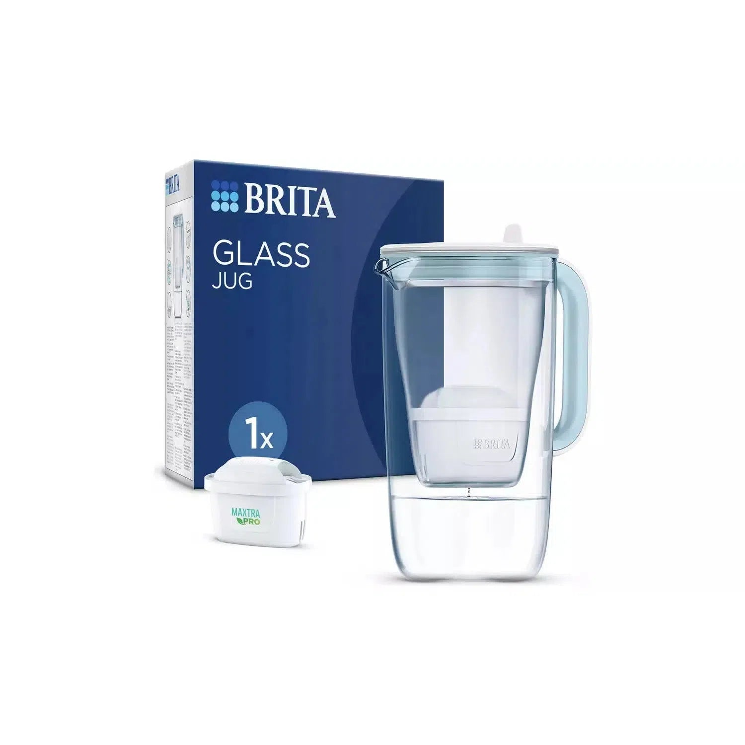 BRITA Glass Water Filter Jug Light Blue 2.5L 308/6485